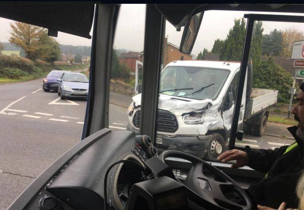Redditch lad has lucky escape after bus crash involving flat-bed lorry ...