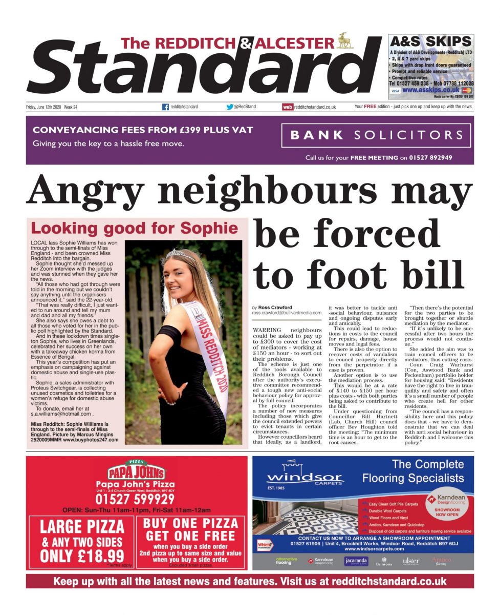 PICK UP A FREE copy of this week’s Redditch Standard from your local ...
