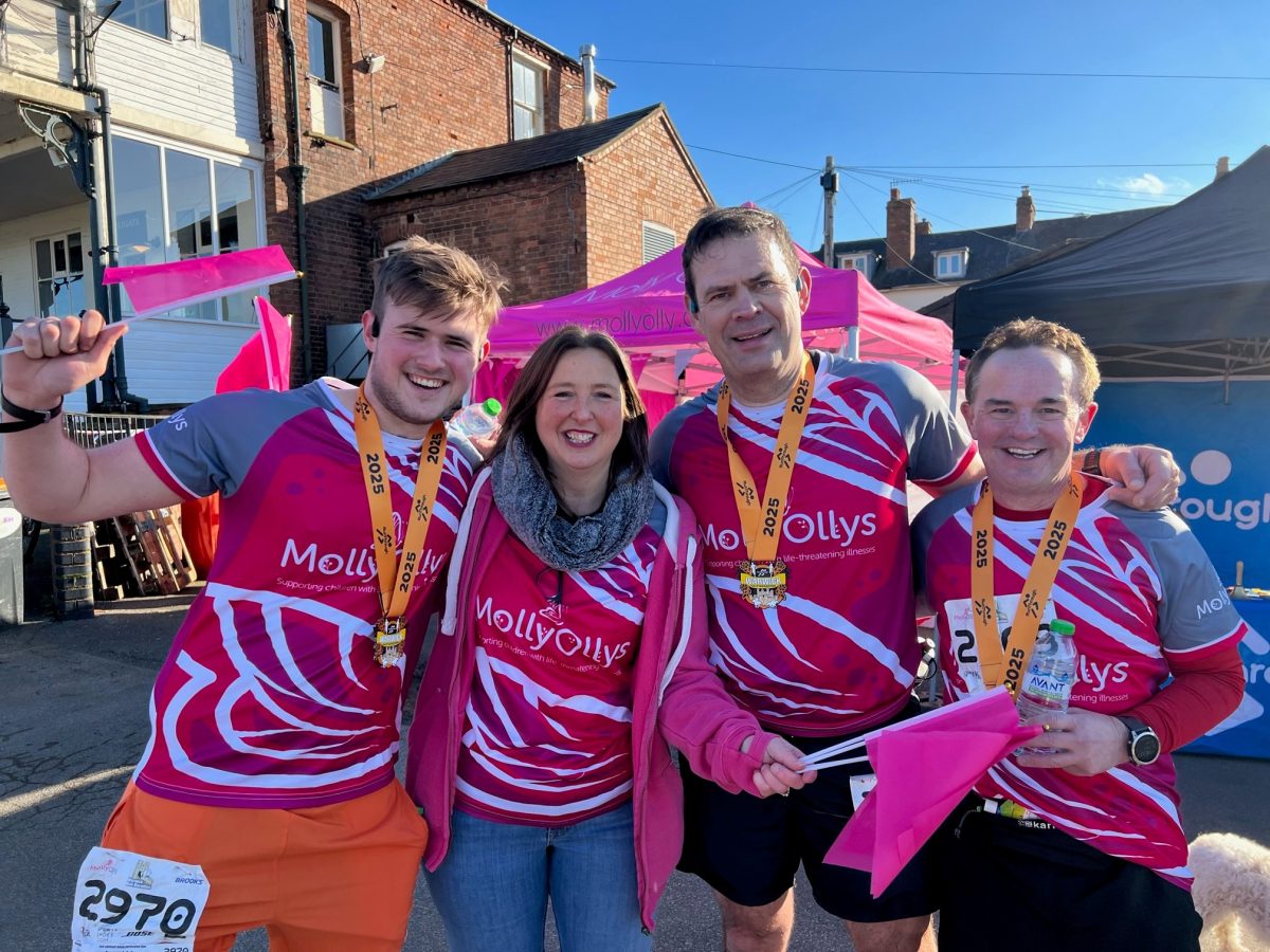Redditch family team smash Molly Ollys half marathon fundraising target ...